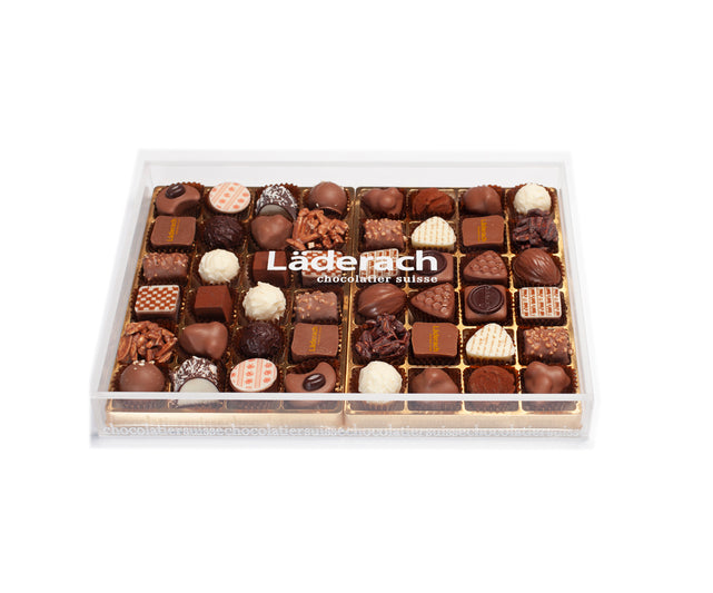 48 Pralines in a Plexi Box – Laderach Jordan